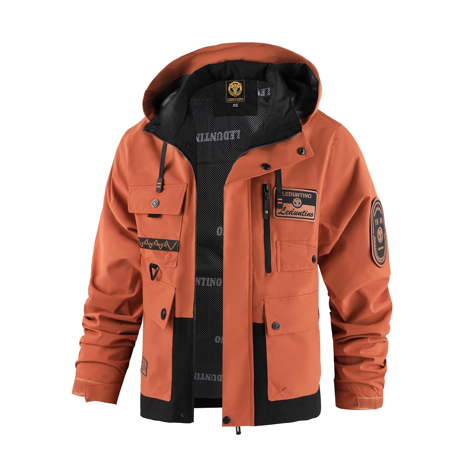 LEDUNTINO Men's Casual Jackets, Lightweight Thin MultiPocket Jacket ...