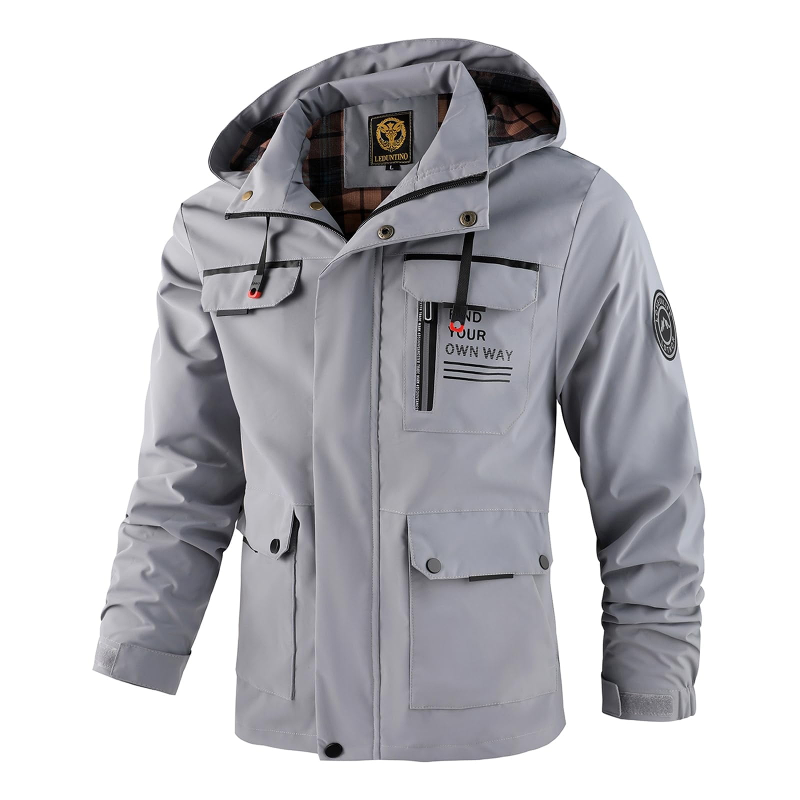 LEDUNTINO Men's Casual Jackets Lightweight Water-Resistant Jackets ...