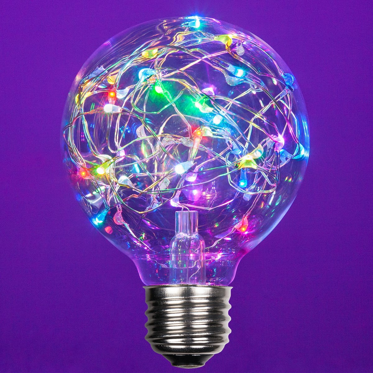 LEDimagine G80 Fairy Light Bulb, 50 Multicolor Color Changing LED ...