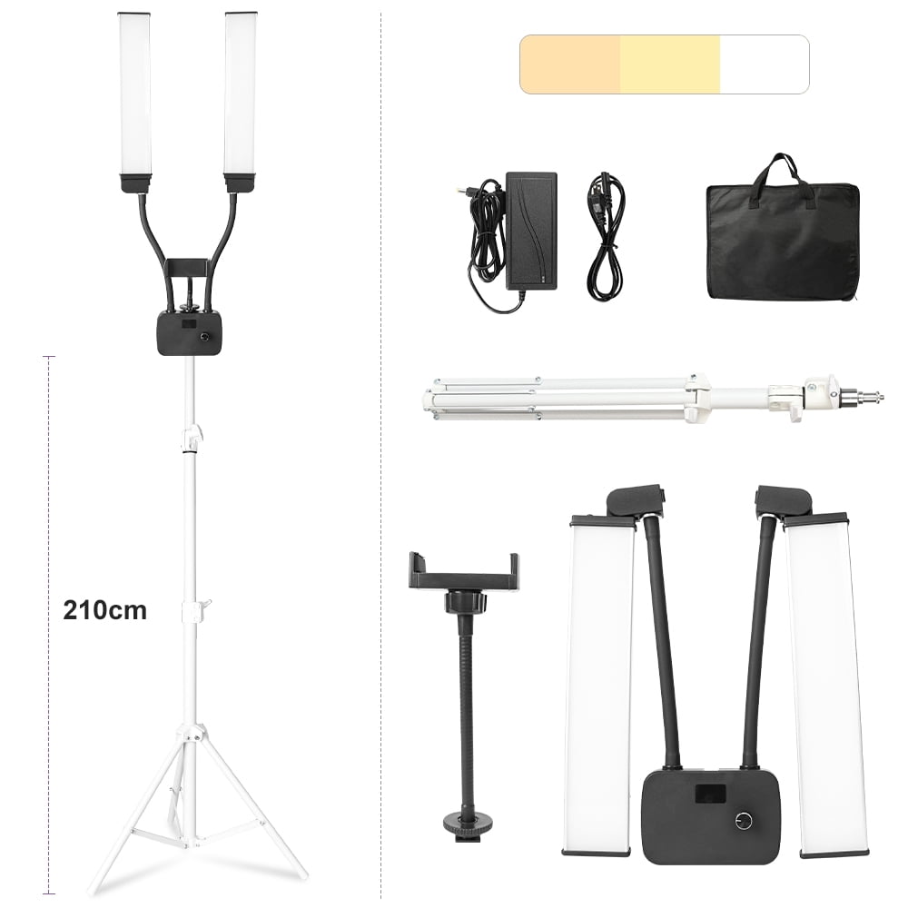 LEDs Photographic Double Arms Fill Light 3200-5600K Long Strips LED ...