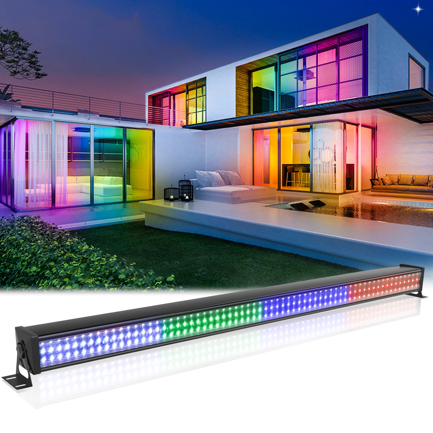 LEDs Wash Light Bar RGB Dyeing Rainbow Effect Stage Light DMX for KTV ...