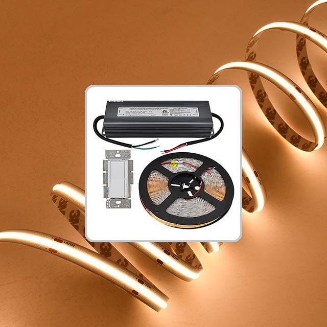 LEDwholesalers 24V 90W COB High-Output Constant Current 90-CRI Dot-Free ...