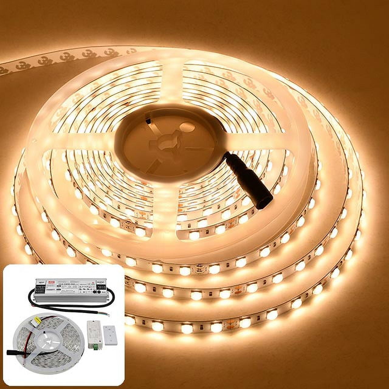 LEDwholesalers 24V 96W High-Output Wide-Angle 160¡ 16.4-ft Flexible ...