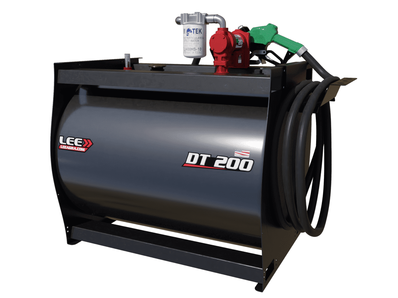 LEE DT 200 Diesel Fuel Transfer Tank, 200-Gallon Heavy-Duty Steel, Low ...