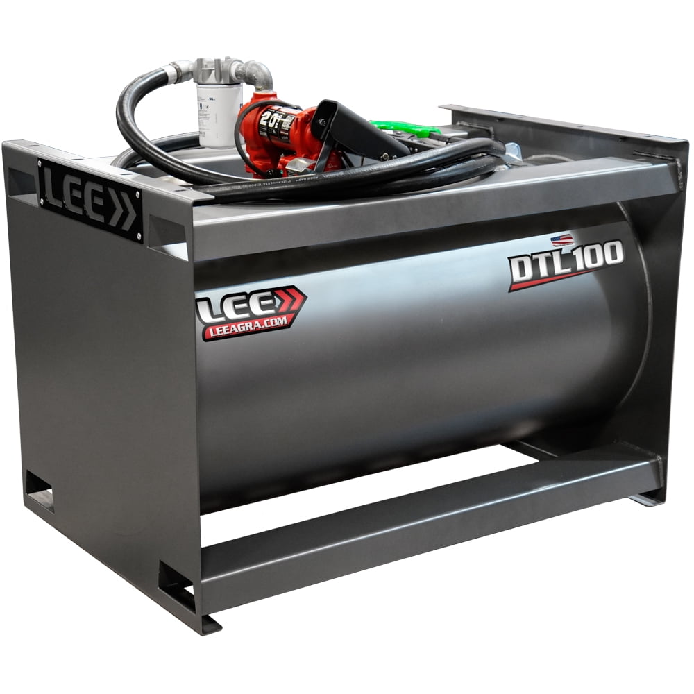 LEE DTL 100 Diesel Fuel Transfer Tank, 100-Gallon Heavy-Duty Steel, Low ...