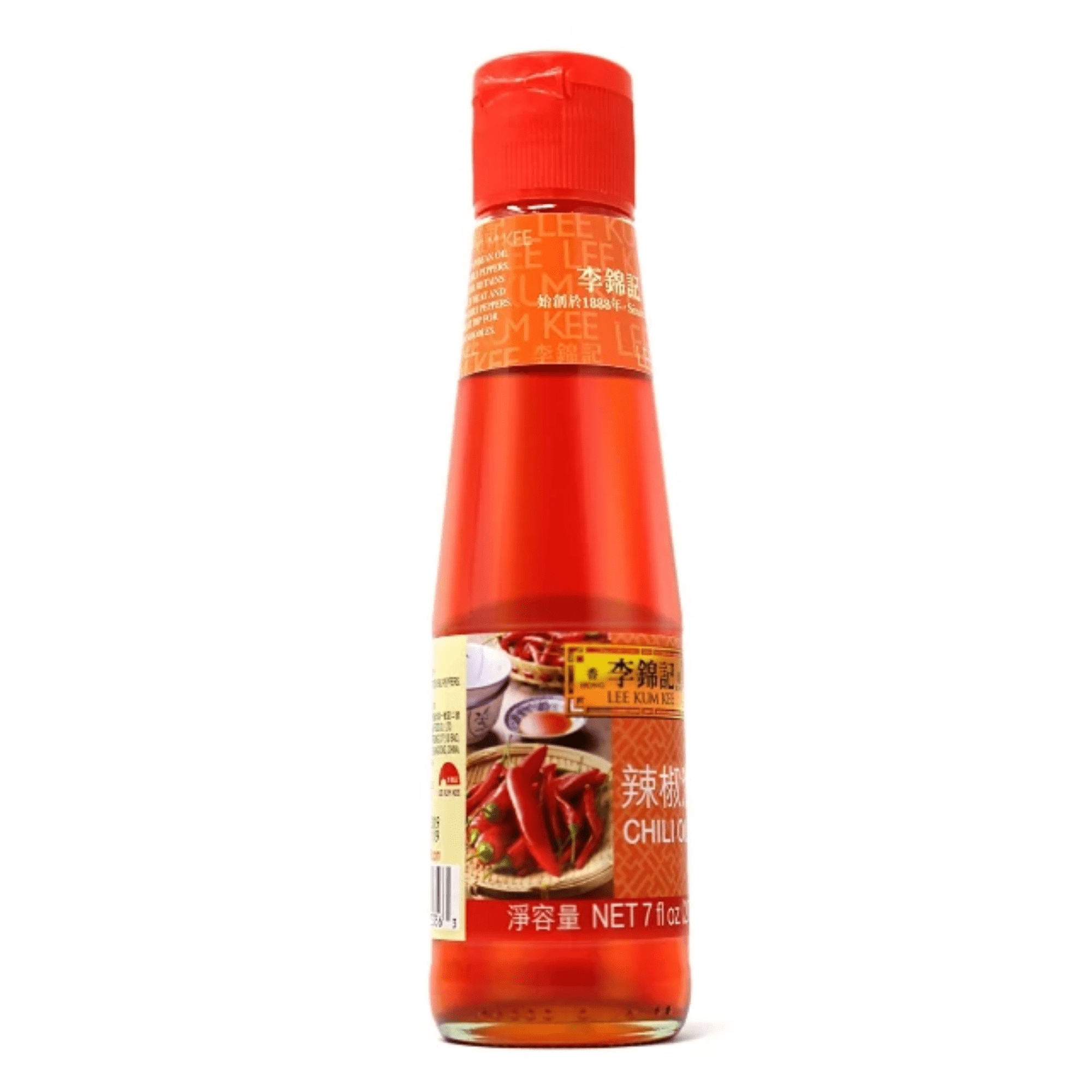 Lee Kum Kee Chili Oil, 7 fl oz, Soybean Oil with Dried Chili Peppers ...