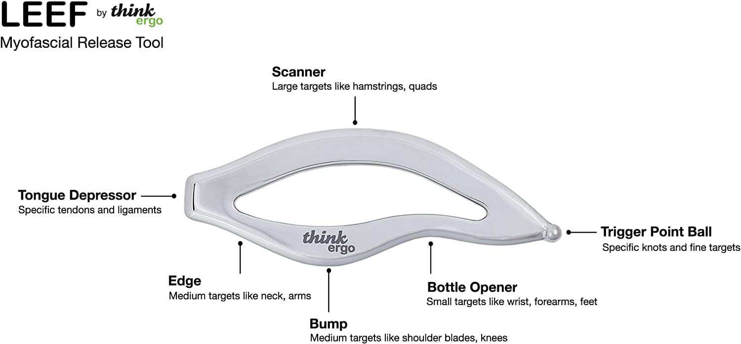 LEEF Myofascial Release Tool Stainless Steel. Ergonomic Instrument ...
