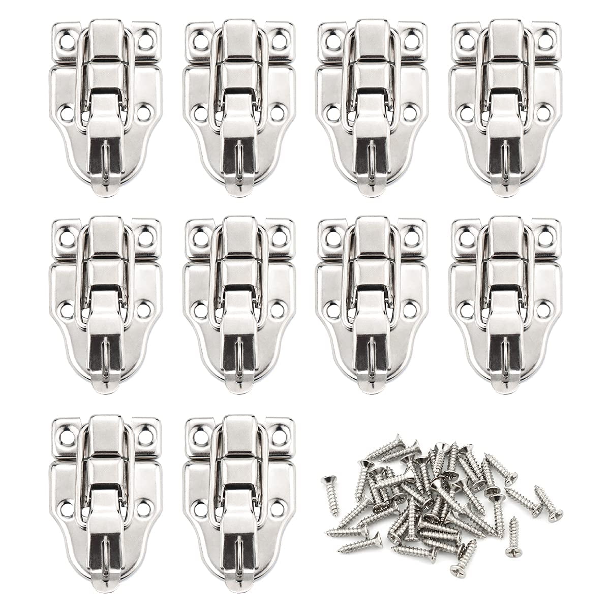 LEEFONE 10 Pack Metal Duck-Billed Box Hasp Lock Toggle Latch Catch ...