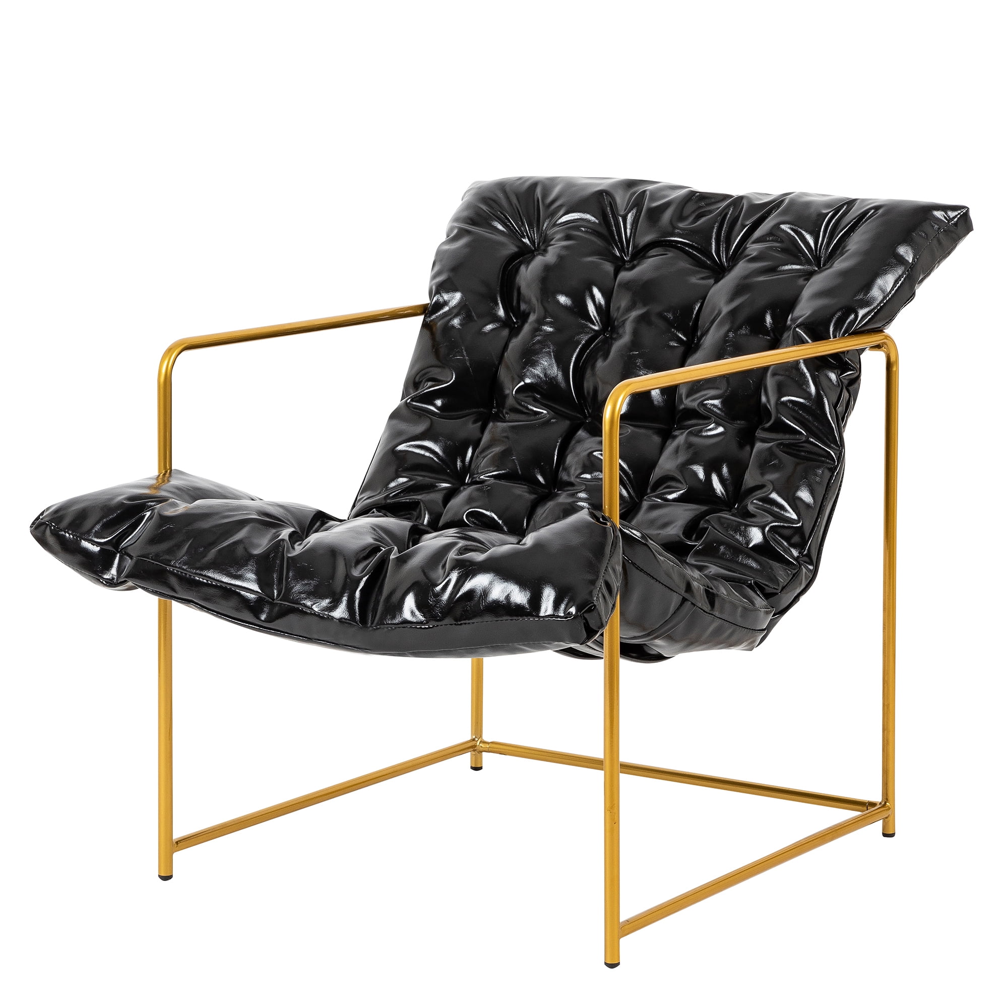 LEEJAY Metal Frame Sling Accent Chair for Living Room,Black - Walmart.com