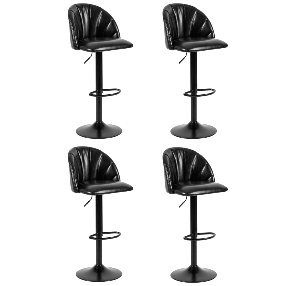 LEEJAY Swivel Counter Height Bar Stools Set of 4,Adjustable Kitchen ...