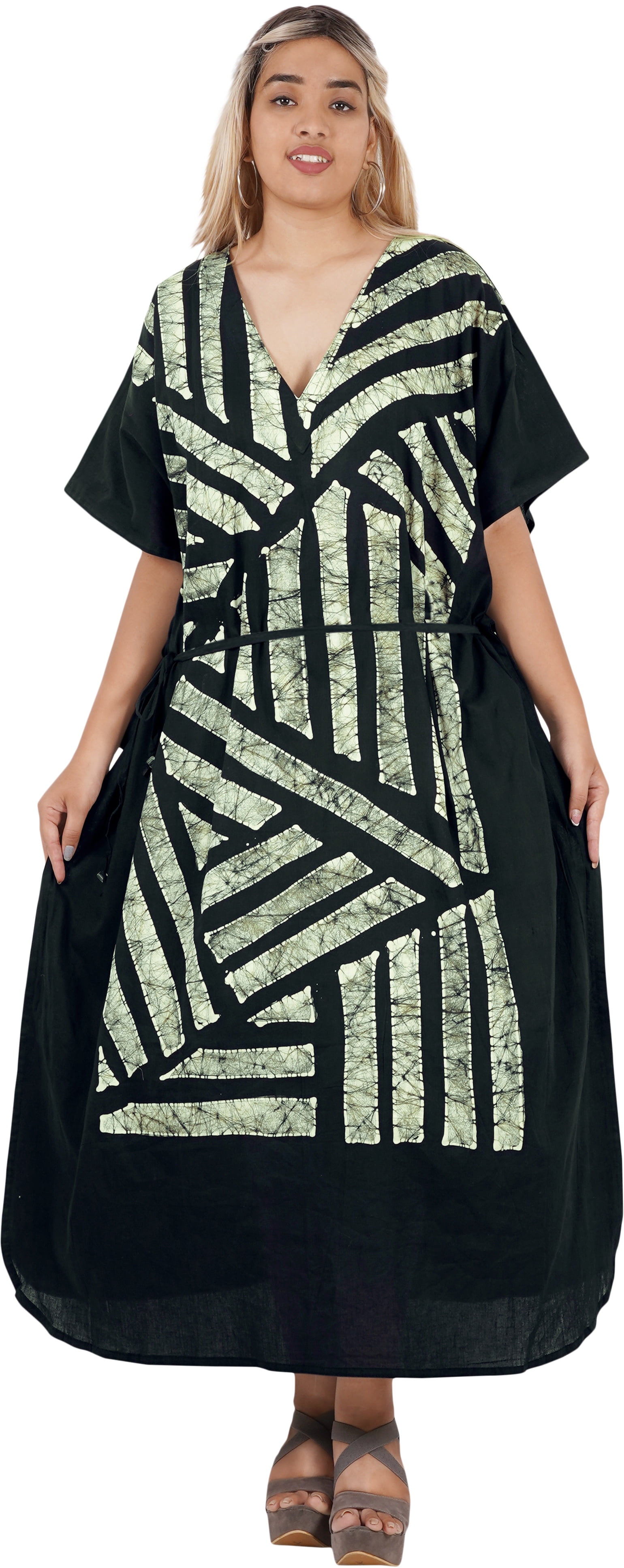 LEELA Women's Summer Elegant Maxi Kaftan Dress Caftan Loungewear ...