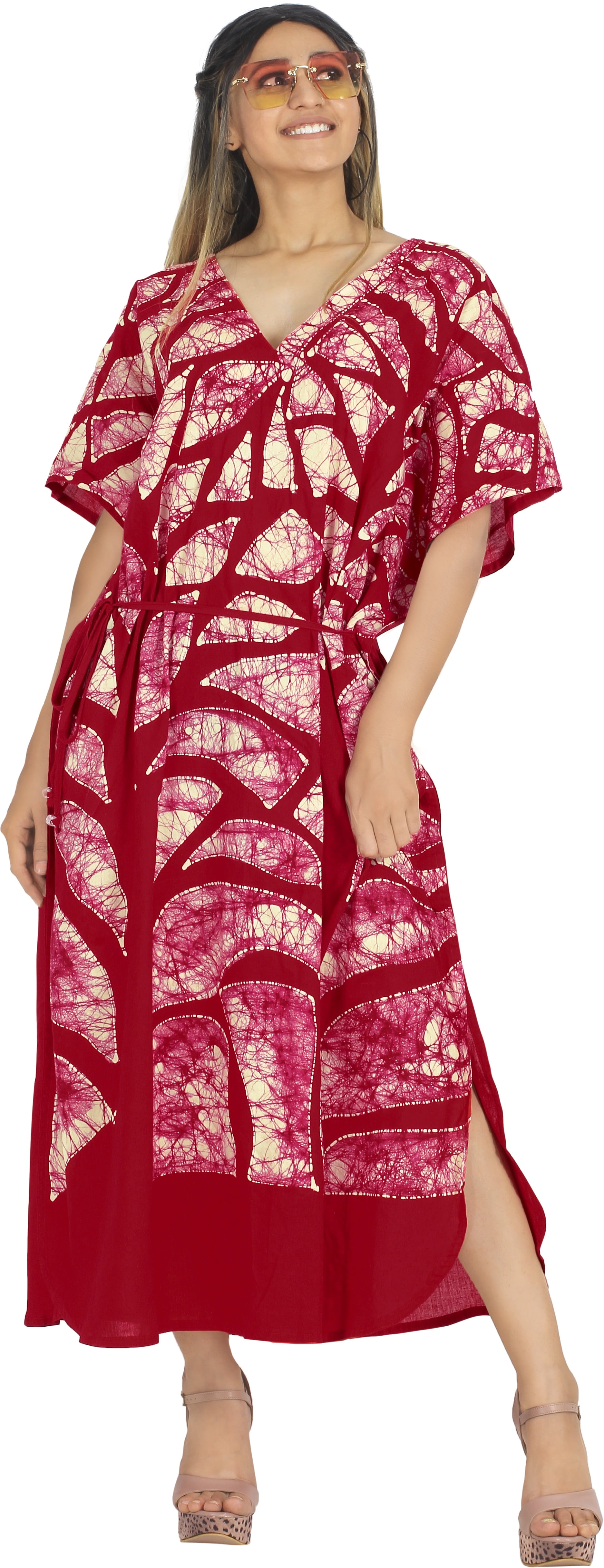 LEELA Women's Summer Elegant Maxi Kaftan Dress Caftan Loungewear ...