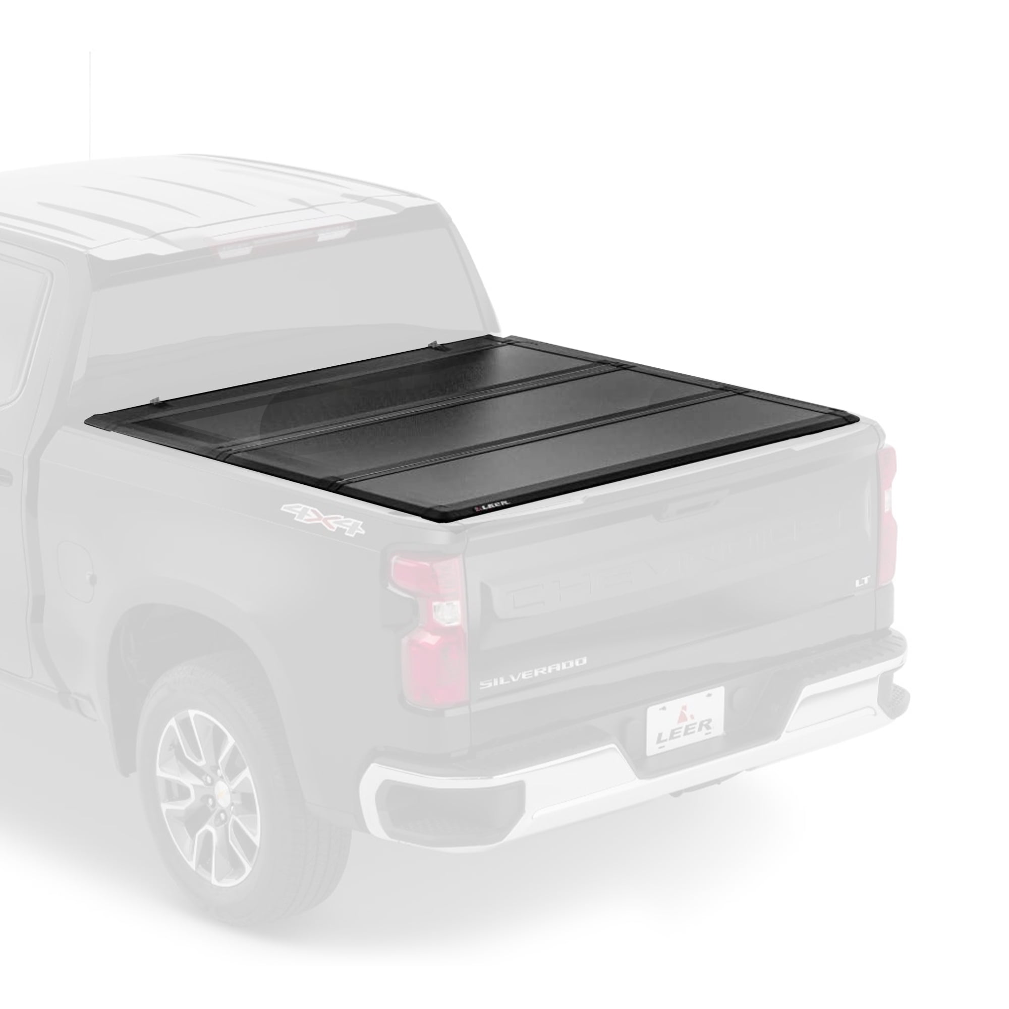 LEER Lockable Tri-Fold Tonneau Hard Cover for 2014+ Toyota Tacoma w/ 5 ...