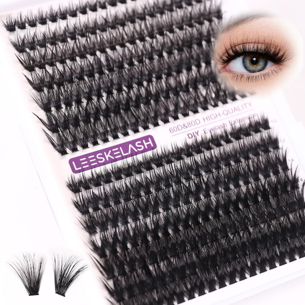 LEESKELASH Natural Look False Eyelashes Extensions Premium Fake Eyelash ...
