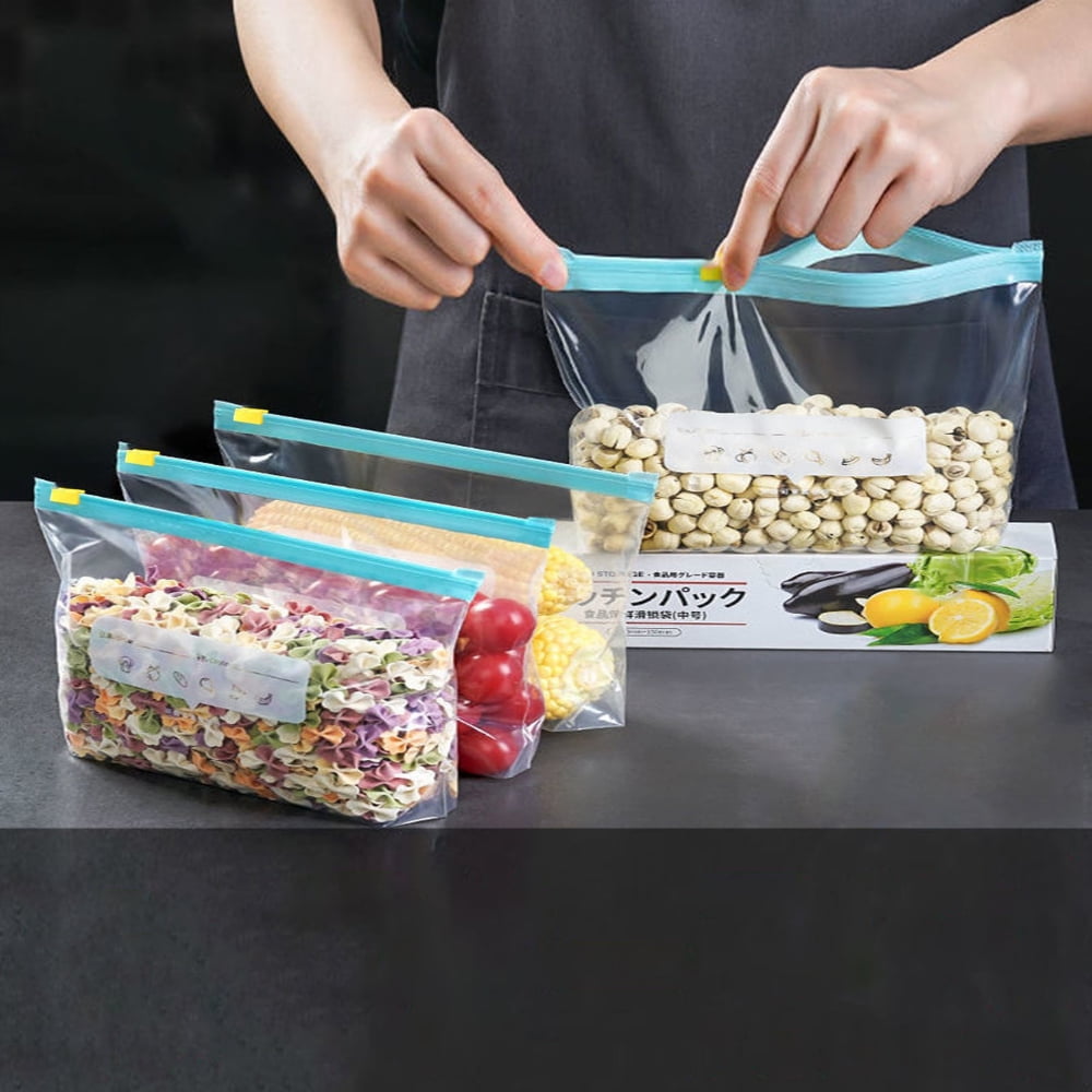 LEEYNEER 10pcs Sealed Storage Bags For Refrigerator Specialized Food ...