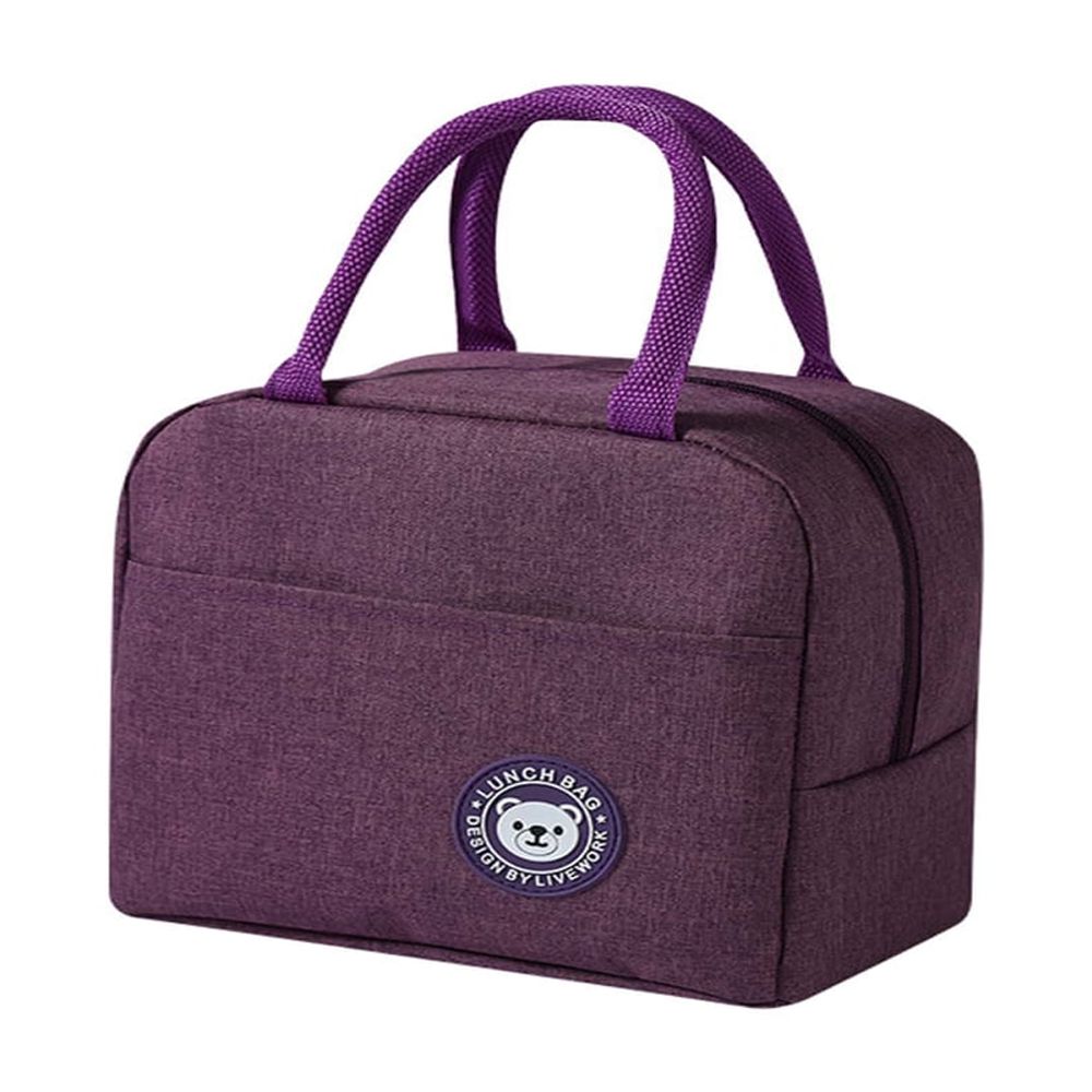 LEEYNEER 1pc Bear Pattern Insulated Lunch Bag Portable Thermal Food ...