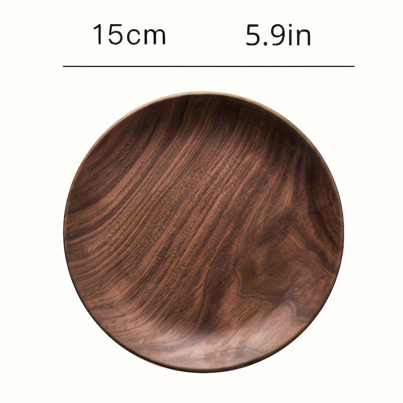 LEEYNEER 1pc Black Walnut Solid Wood Plate Black Walnut Wood Plate ...