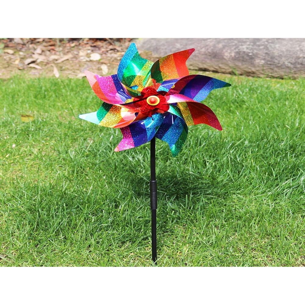 LEEYNEER 1pc Outdoor Party Windmill Festival Garden Decoration Colorful ...