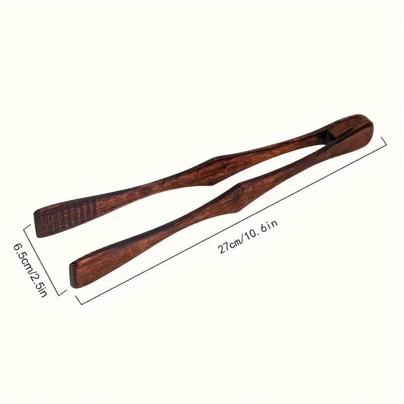 LEEYNEER 1pc Premium Versatile Heat-Resistant Wooden Tongs - Ideal for ...