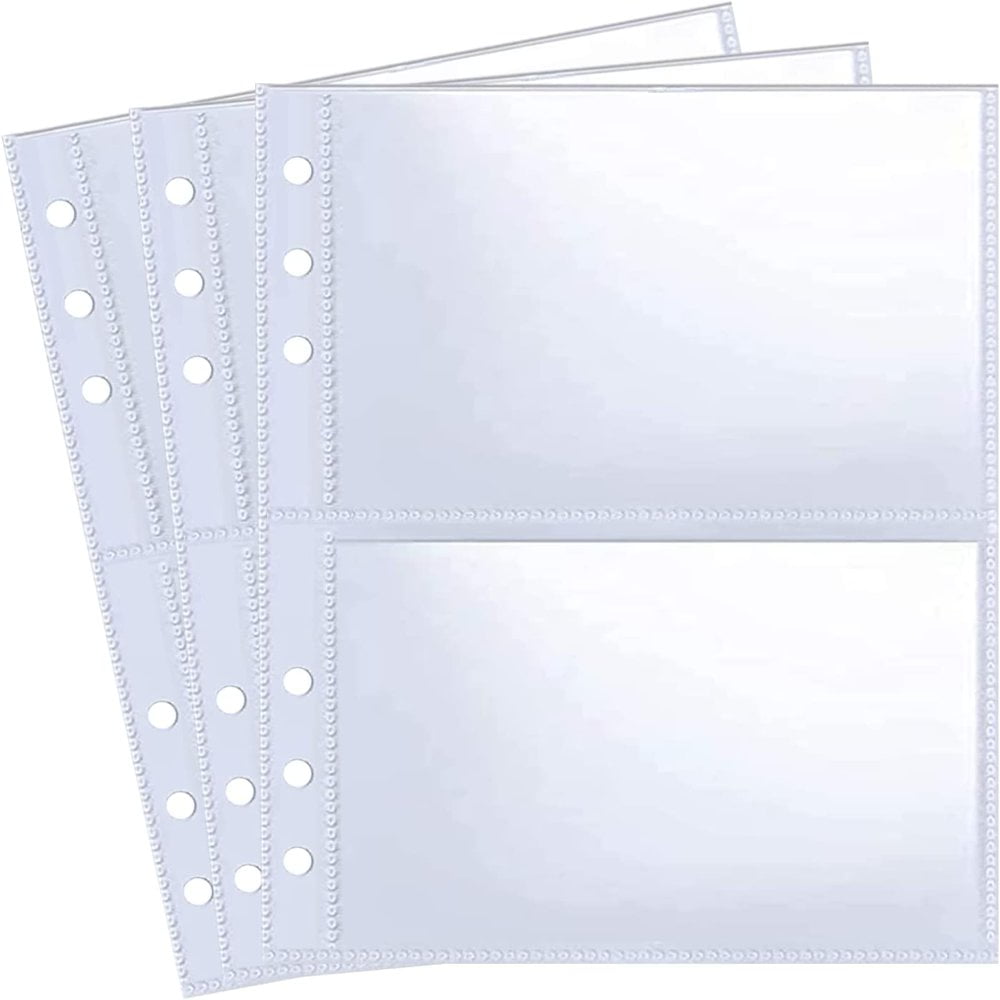 LEEYNEER 30 Pack 60 Pockets 5x7” Photocard Sleeves for 6 Ring A5 Binder ...