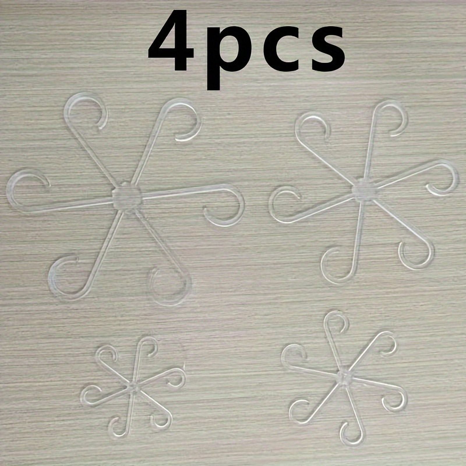 LEEYNEER 4-Pack Plastic Plant Support Clips Transparent & Green Vine ...
