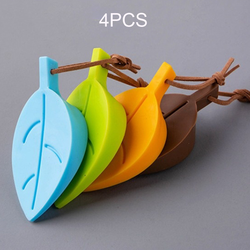 LEEYNEER 4pcs Cute Cartoon Leaf Door Stoppers Safety Door Stoppers ...