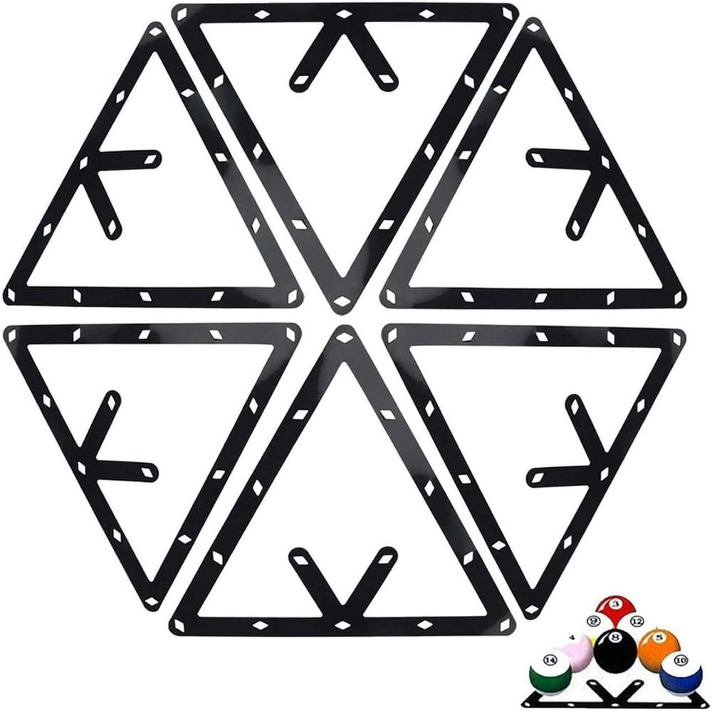 LEEYNEER 6PCS Magic Ball Rack Holder Sheet Billiards Triangle Cue ...