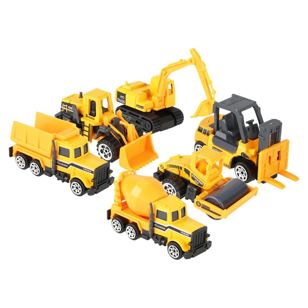 LEEYNEER 6Pcs Truck Toy Mini Vehicle Model Children‘s Educational Toy ...