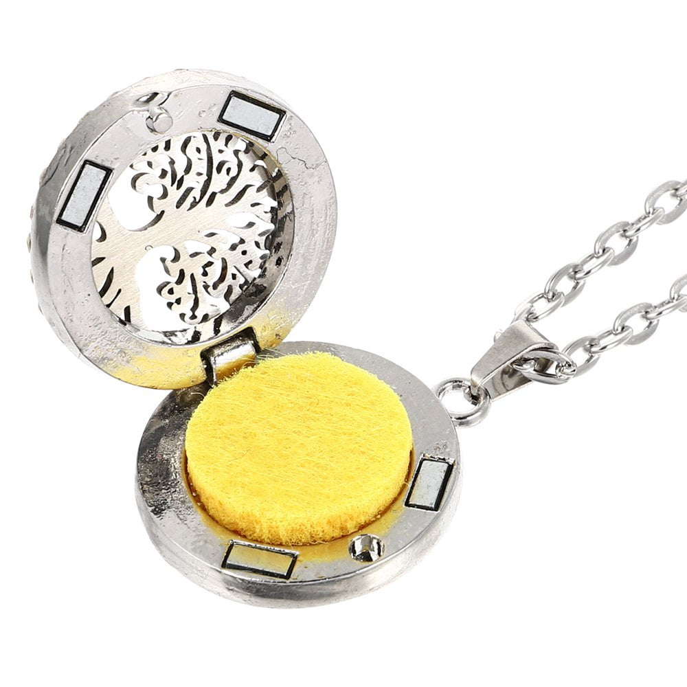 LEEYNEER Aroma Diffuser Essential Oil Diffuser Choker Locket Pendant ...