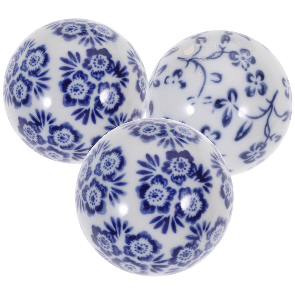LEEYNEER Balls Ceramic Decorative Orbs Porcelain Balls Centerpiece Tank ...