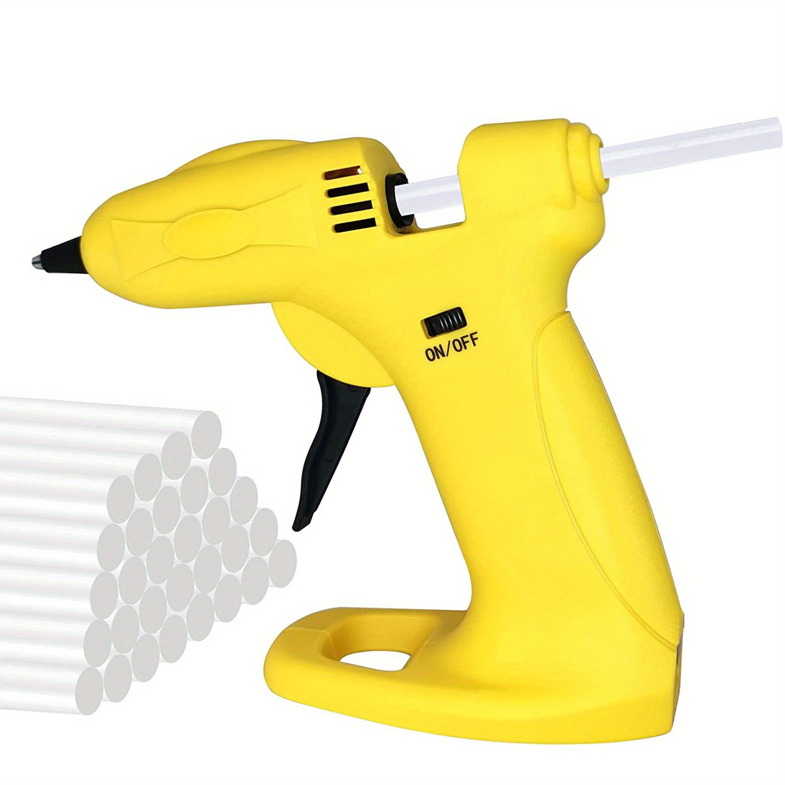 LEEYNEER Cordless Hot Glue Gun Fast Preheating Glue Gun With 30pcs Glue ...