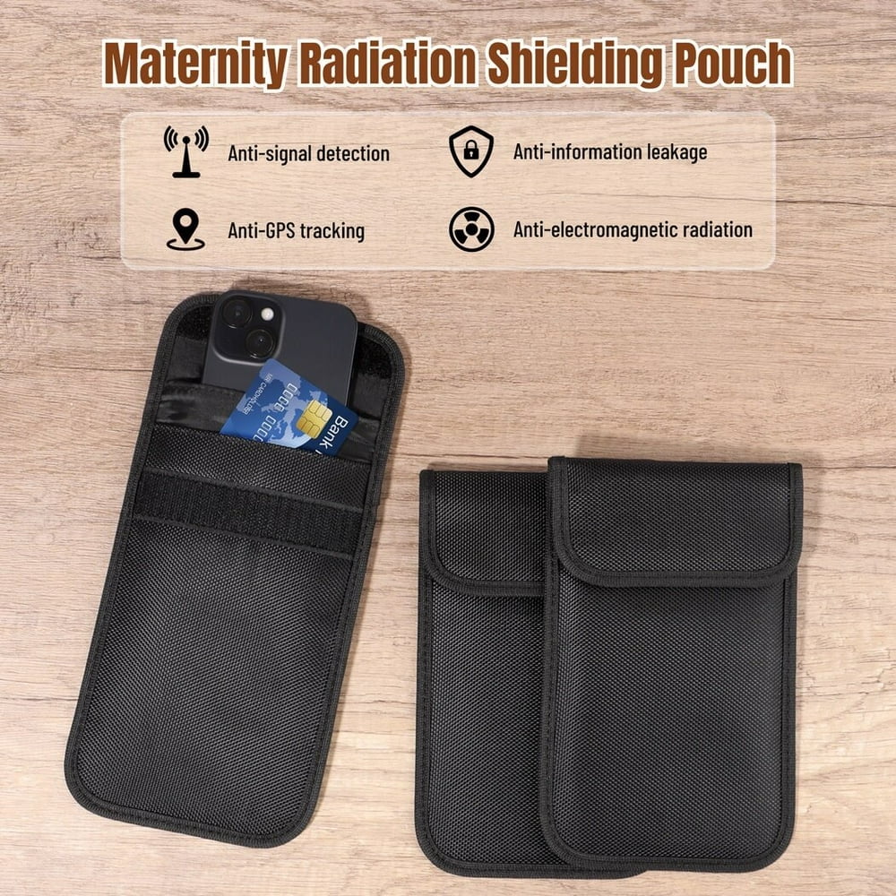 LEEYNEER EMF Protection Pouch Trio for Pregnant Women Cell Phone ...