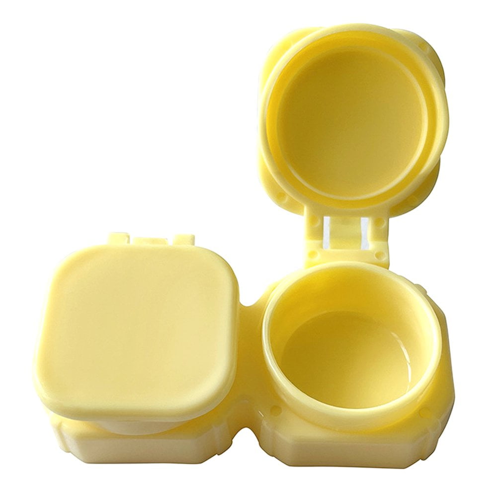 LEEYNEER Flip-Top Leakproof Contact Lens Tight Lid Case Holder Storage ...