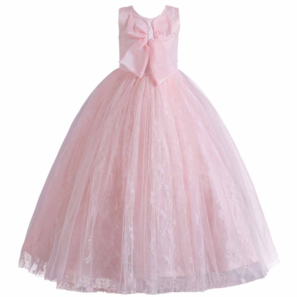 Leeyneer Flower Girls Maxi Dress Bridesmaid Wedding Pageant Party