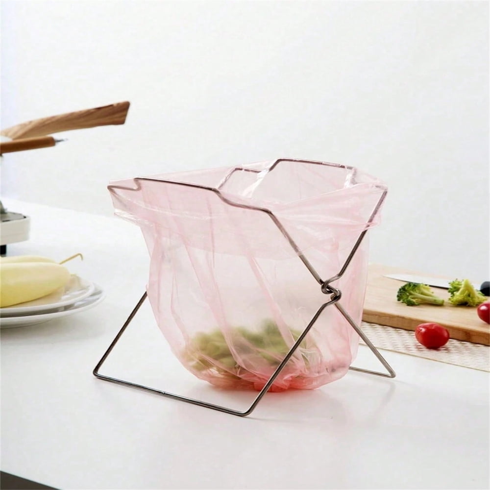 LEEYNEER Foldable Stainless Steel Garbage Rack - Walmart.com