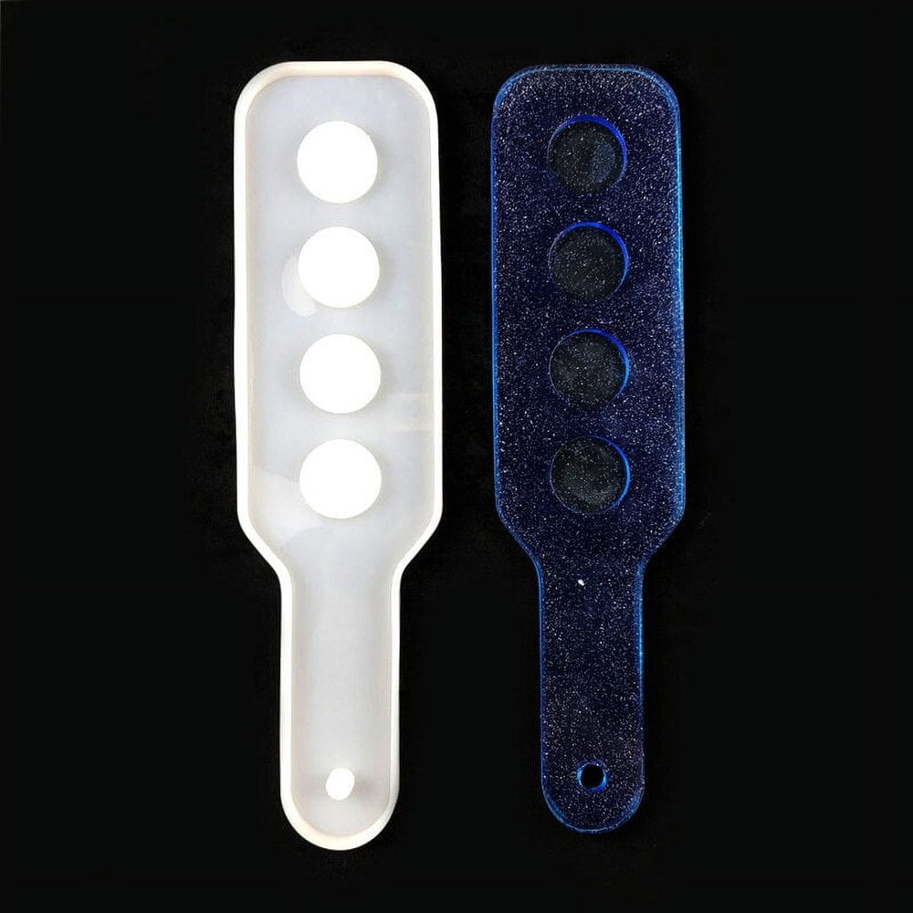 LEEYNEER Glass Serving Tray Molds - DIY 2PCS Paddle Silicone Molds with ...