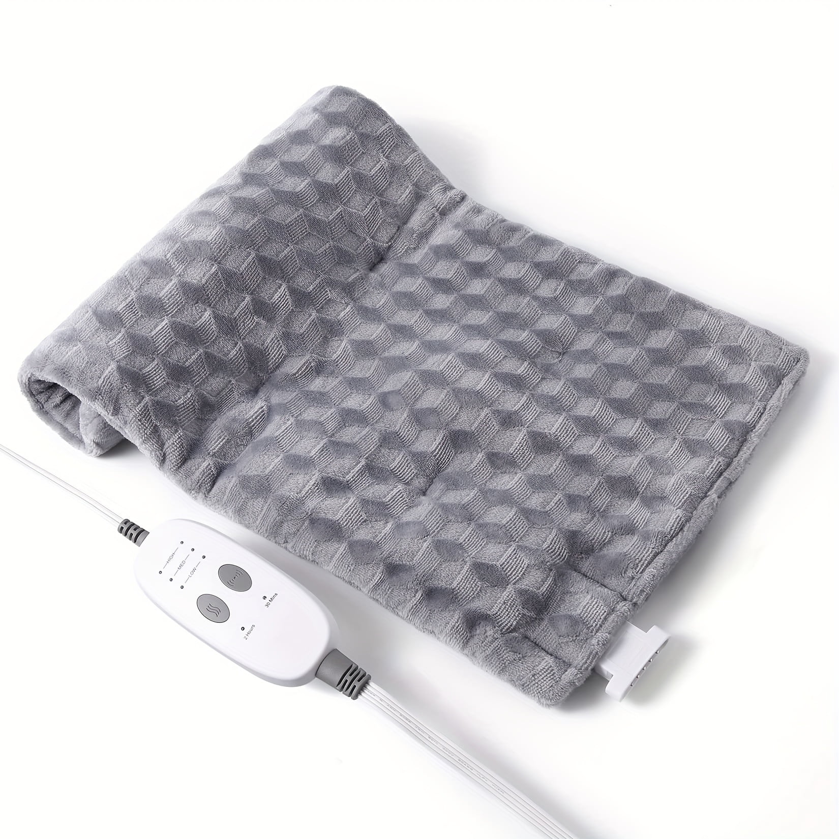 LEEYNEER Heating Pad With Massager Electric Weighted Heating Pad For ...