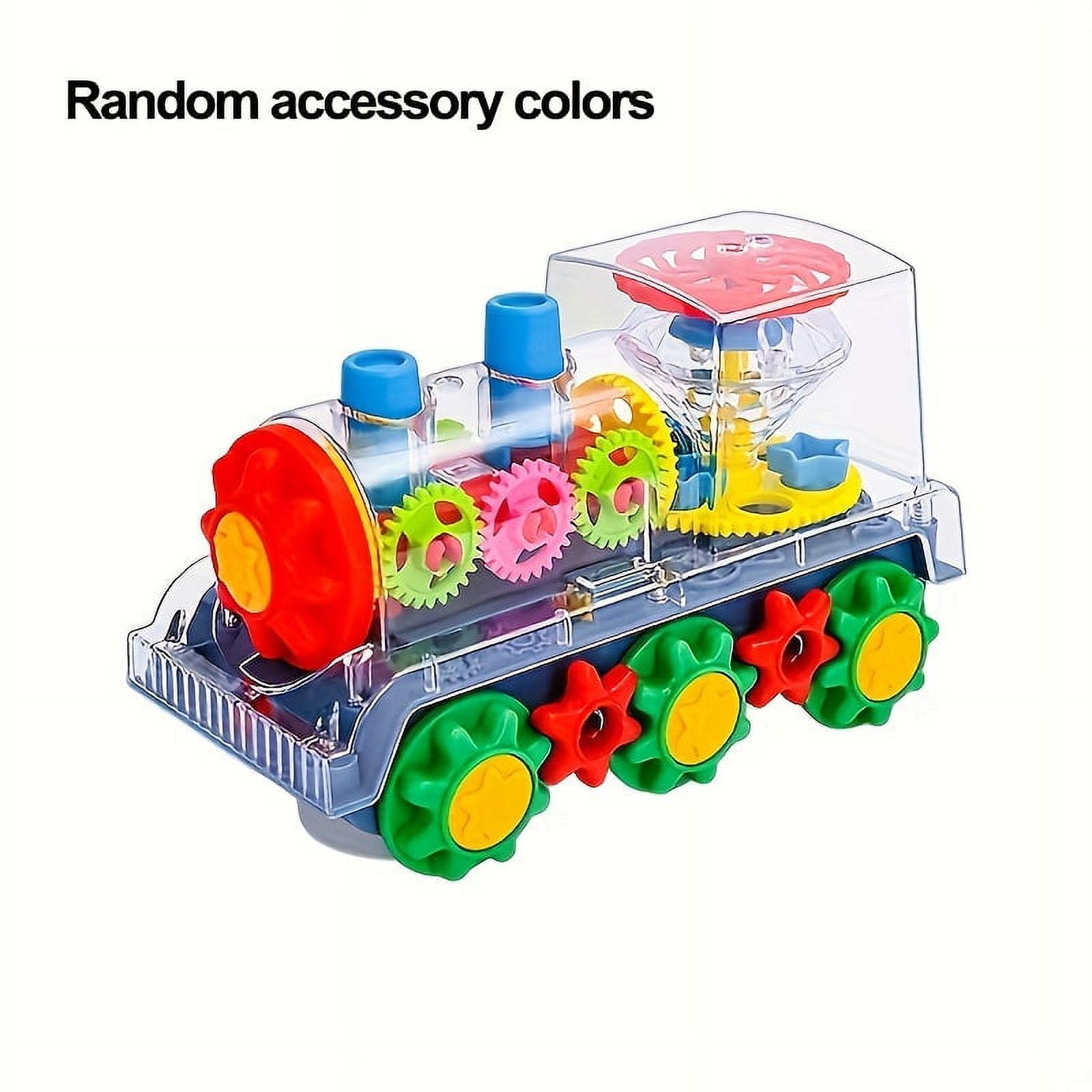 LEEYNEER ”Magical” Interactive Transparent Train Toy With Lights Music ...