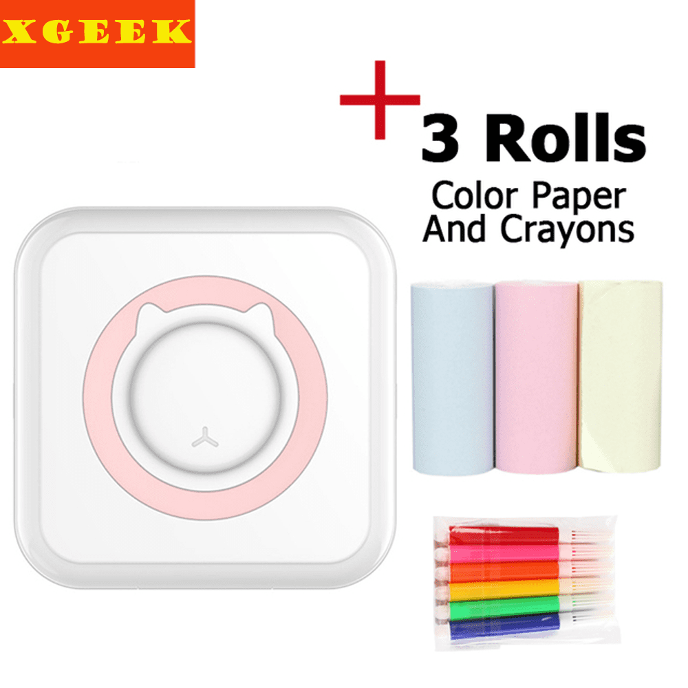 LEEYNEER Mini Pocket Sticker Printer Bluetooth Wireless Portable Mobile ...