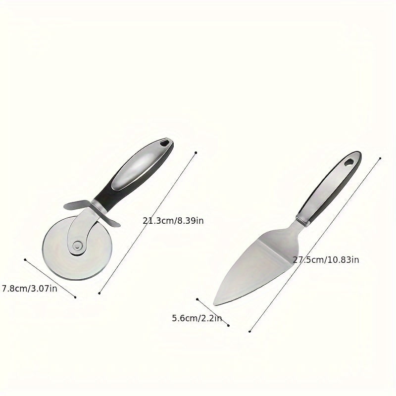 LEEYNEER Pizza Cutter Rocker Blade 12 Inch Pizza Slicer Slice And Dice ...