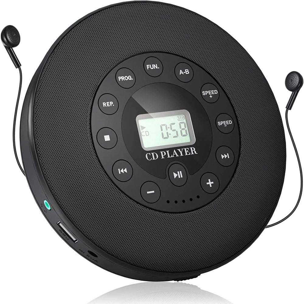 LEEYNEER Portable CD Player with Bluetooth CD Player Portable with ...