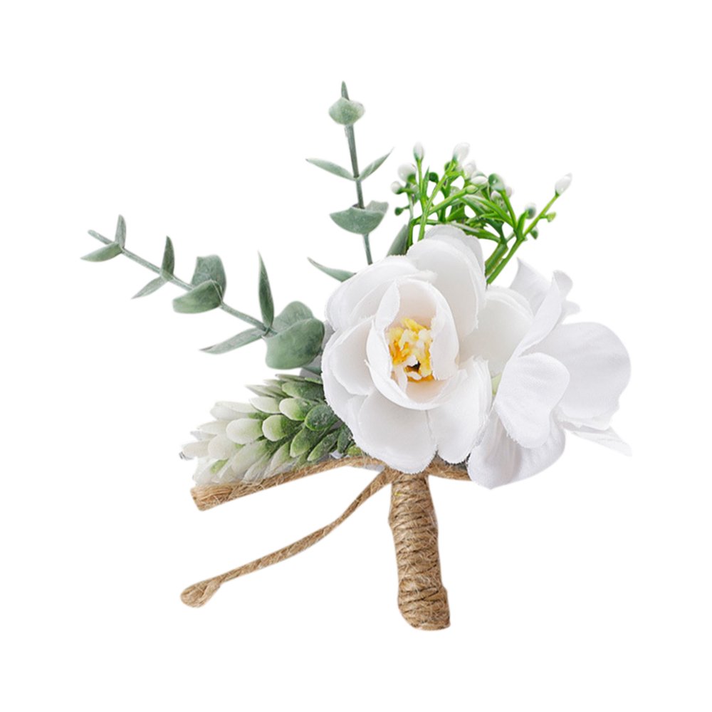 LEEYNEER Prom Rose Corsage and Boutonniere Artificial Rose Wedding ...