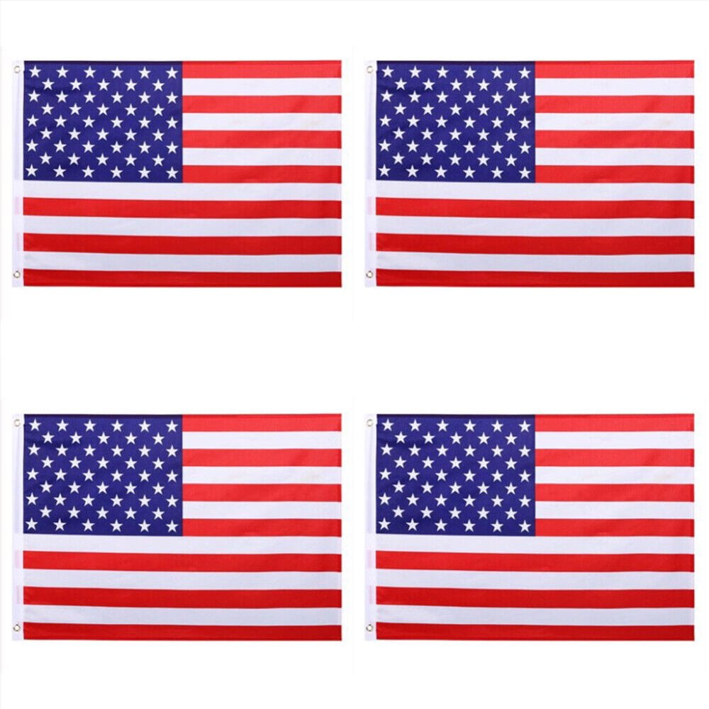 LEEYNEER US 1-2 Pack American Flag 3x5 Ft Double Sided 3-Ply Fade ...