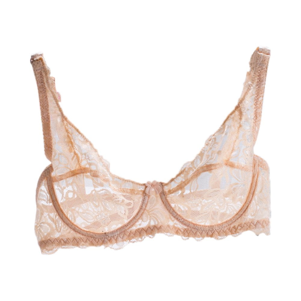 LEEYNEER Women‘s Sexy Lace Bra Non-Padded Underwire See Through Unlined ...
