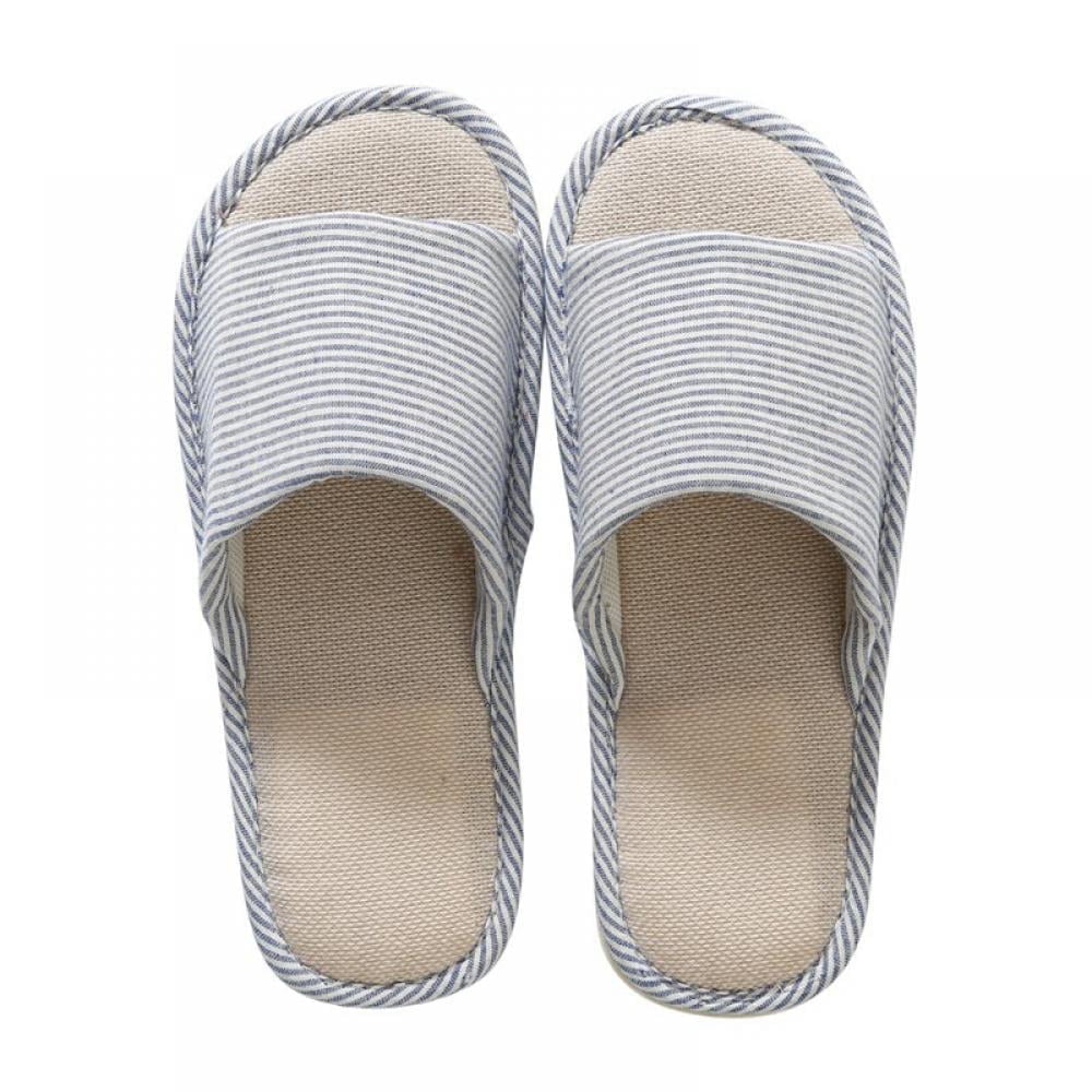 LEEYNEER Womens Cotton Memory Foam Summer House Slippers Slides Indoor ...