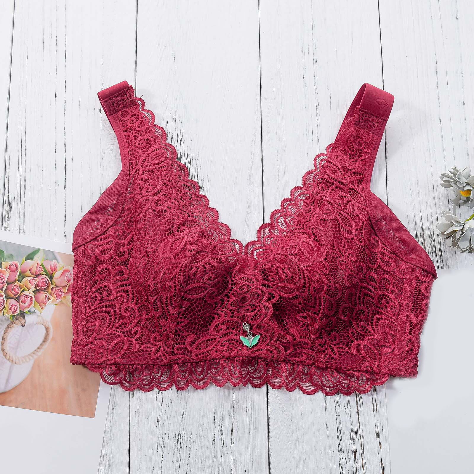 LEEy-World Lingerie for Women Women's Plus Size Minimizer Bra for L ...