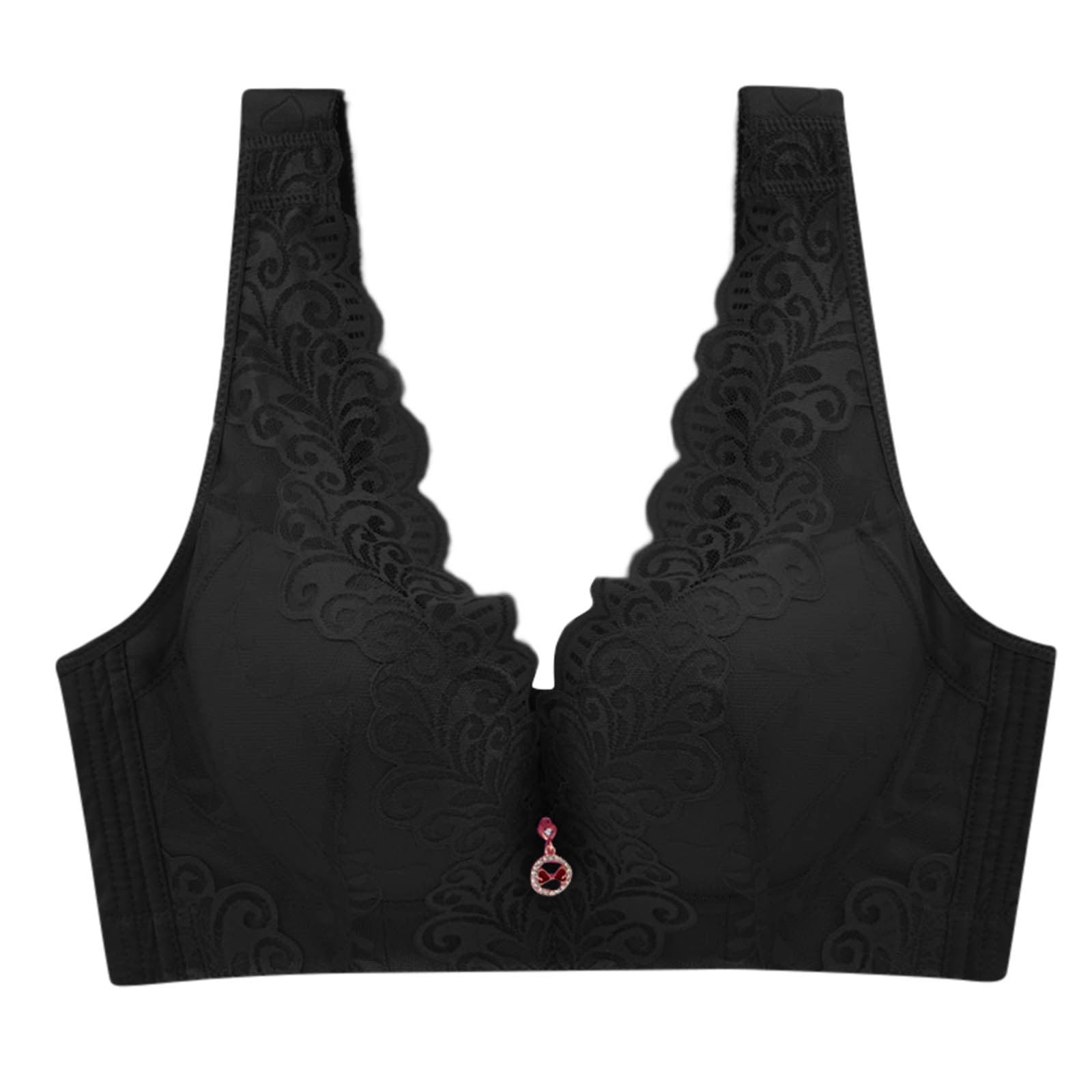 LEEy-World Plus Size Lingerie Plus Size Minimizer Unlined Wireless Bra ...