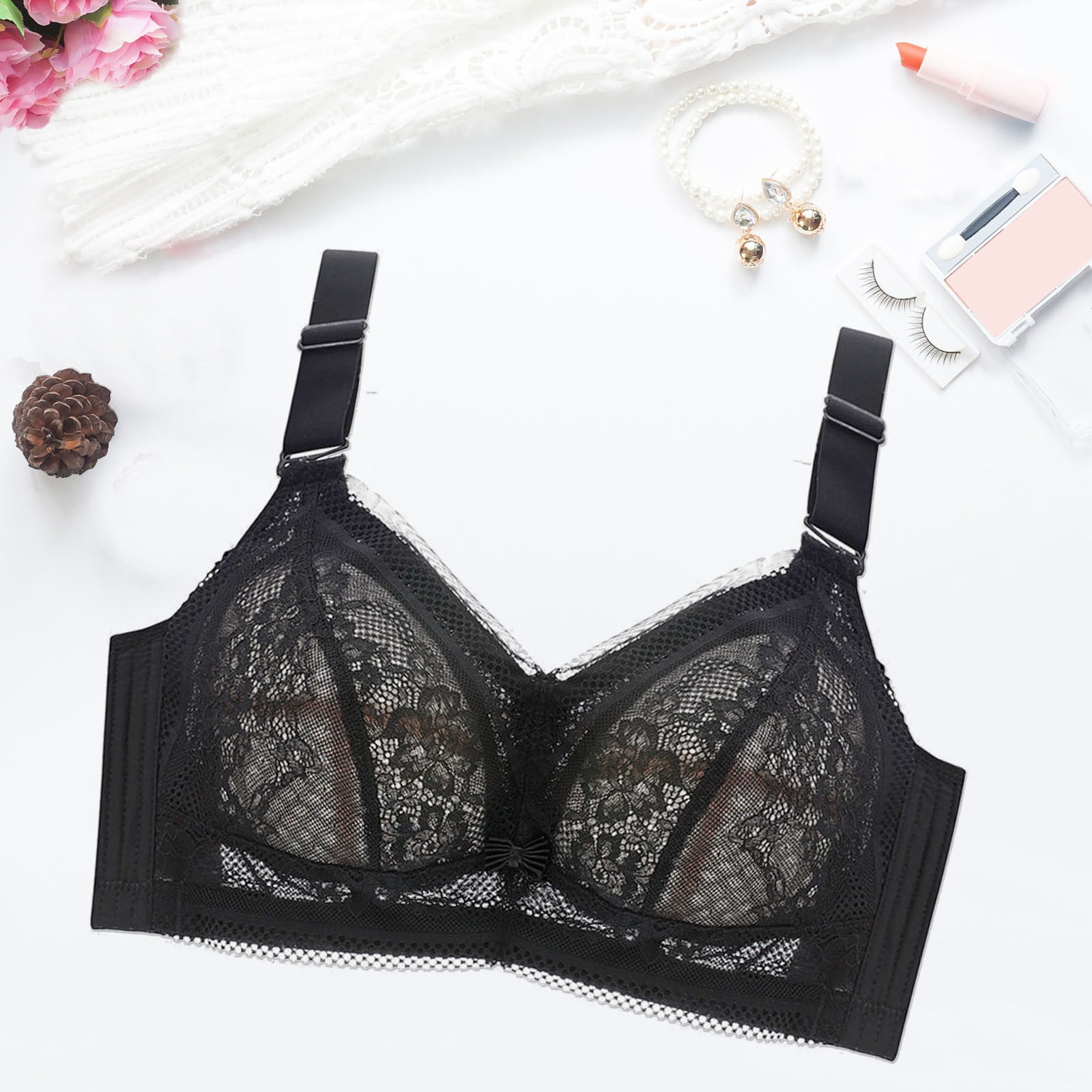 LEEy-World Sports Bras for Women Women's Plus Size Full Coverage Front ...
