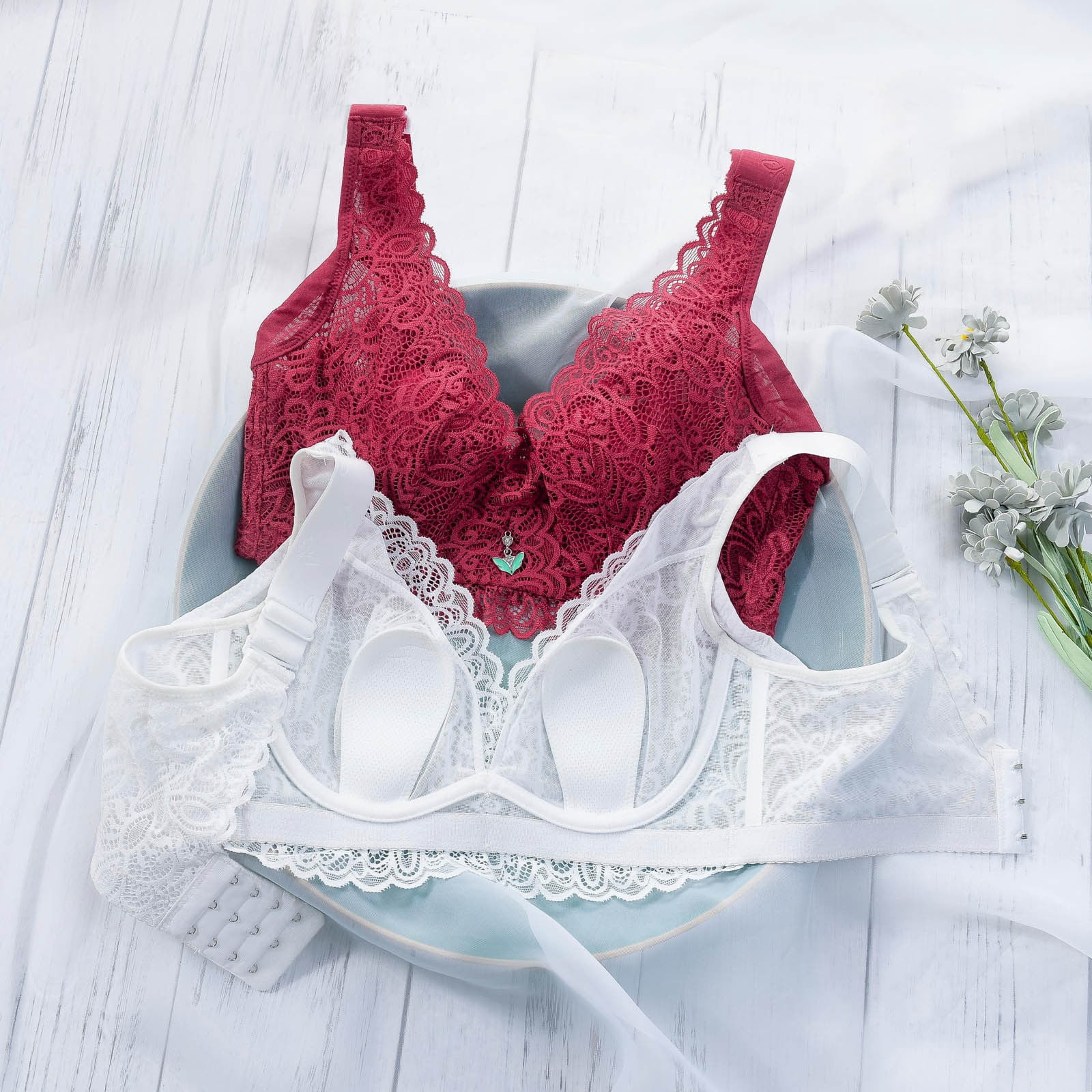 LEEy-World Sports Bras for Women Womens Underwire Bra Lace Floral Bra ...