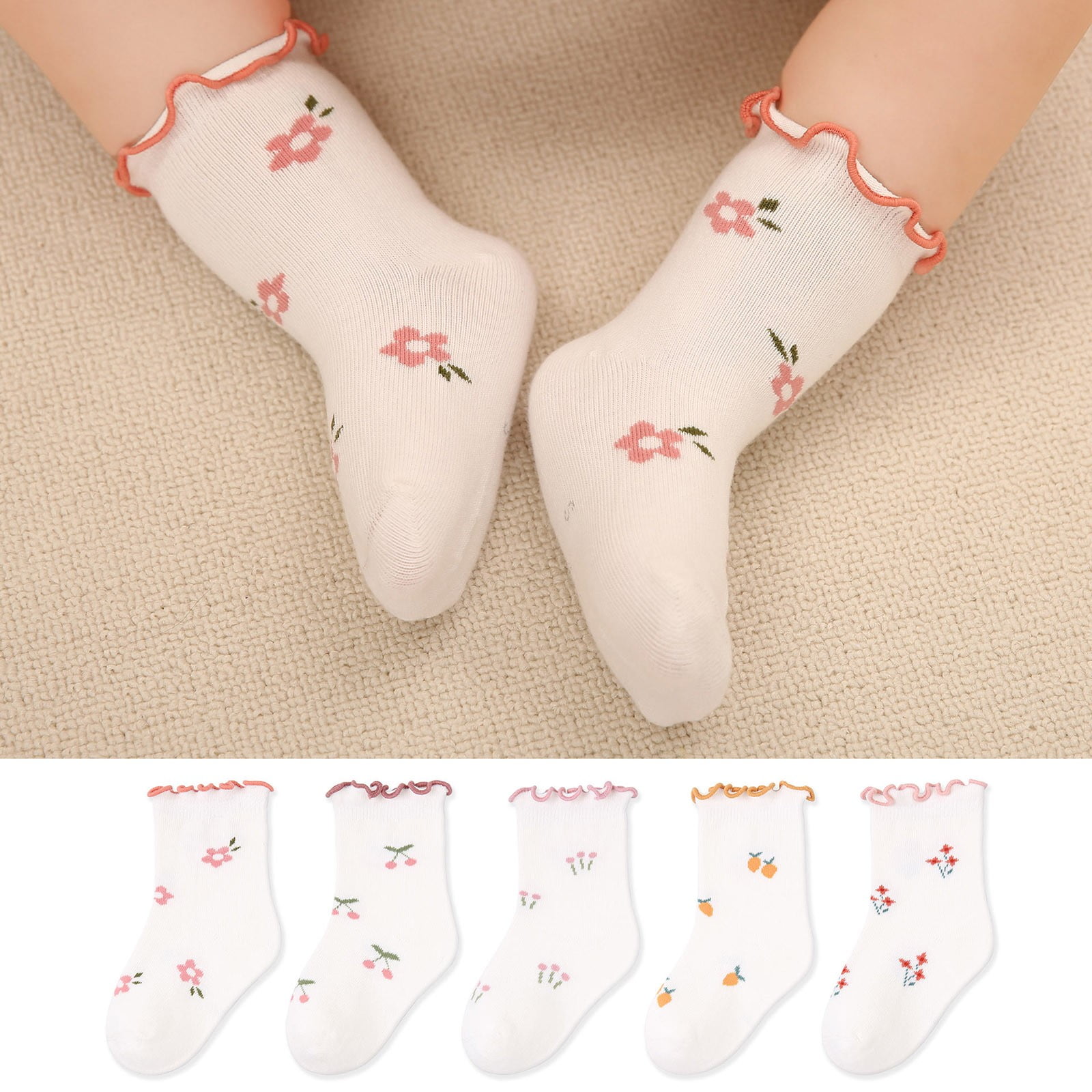 LEEy-world Baby Socks Cartoon Garden Story Baby Socks Toddler Little ...